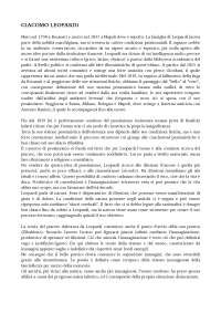 Letteratura italiana: da Giacomo Leopardi a Giuseppe Ungaretti - Docsity