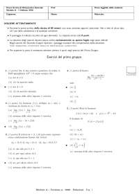 Soluzione temi d'esame matematica generale - Docsity