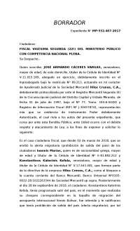 Escrito de Fiscalia y ratificacion - Docsity