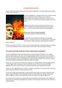 Il grande incendio di Roma scoppiò nell'antica città di Roma nel 64 d.C ...