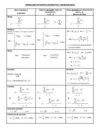 Formulario estadistica y probabilidad - Docsity