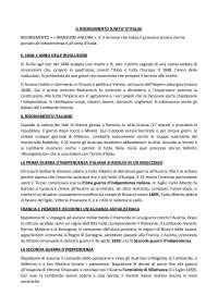 Riassunto dettagliato sul Risorgimento - Docsity