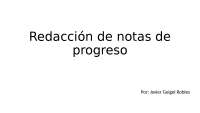Nota de Progreso - Estilo SOAP - Docsity