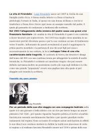 Luigi Pirandello vita e opere - Docsity