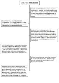 Programma Storia 5 superiore: Miracolo economico - Docsity