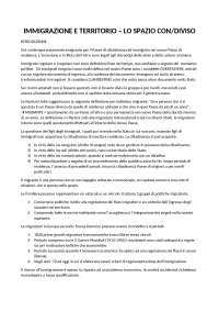 Immigrazione e territorio. Lo spazio con/diviso. Flavia Cristaldi - Docsity