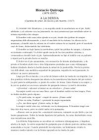 Horacio Quiroga (1879-1937) A LA DERIVA | Apuntes de Lengua y ...