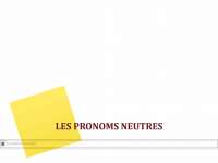 LES PRONOMS NEUTRES FRANCÉS - Docsity