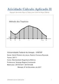 Cálculo 2 - Integração Aproximada: Regra do Trapézio para Cálculo da ...