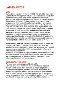 James Joyce and Dubliners: the dead - Docsity