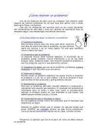 Cómo resolver un problema - Docsity