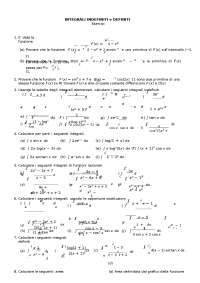 Esercizi di INTEGRALI - Matematica - Docsity