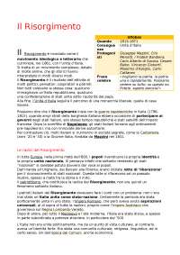 Il Risorgimento - storia - Docsity