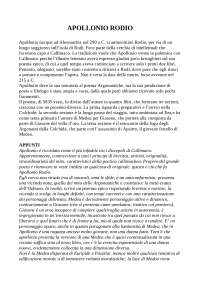 APOLLONIO RODIO SINTESI - Docsity