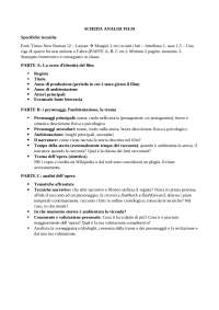 Scheda analisi film. Griglia da compilare - Docsity