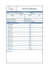 Modelo de Ficha de embarque - Docsity