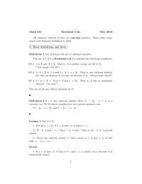 Os números reais a partir de cortes de Dedekind - Docsity