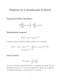 Propiedades de la transformada de Fourier - Docsity