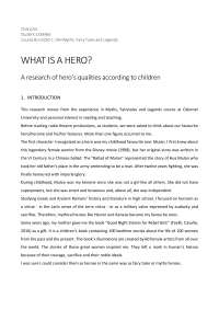 Assignment about heroes - Docsity