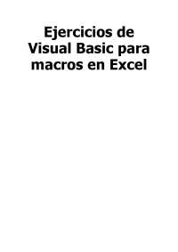 Ejercicios Excel para macros | Ejercicios de Programación de Windows | Docsity