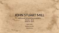 John Stuart Mill, historia del pensamiento económico - Docsity