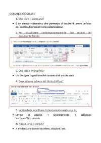 Soluzioni EIPASS 7 MODULI (ultima versione) - RISPOSTE ESATTE MODULO 5 - Docsity