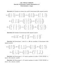 Esercizi matematica matrici - Docsity
