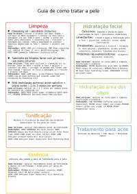 Guia de como tratar da pele - Docsity