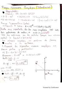 PREPARADURIA DE MATE - NUMEROS COMPLEJOS - Docsity