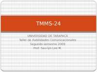 Interpretación TMMS 24 | Study Guides, Projects, Research Psychology | Docsity
