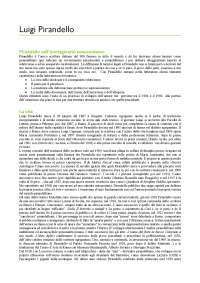 Vita, opere e poetica di Luigi Pirandello. | Appunti di Italiano - Docsity