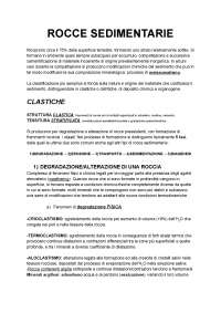 Petrografia delle rocce sedimentarie - Docsity