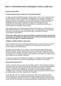 Treball Historia Vicens Vives T10 - Docsity