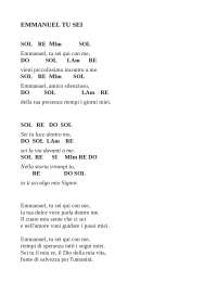 EMMANUEL TU SEI - CANTO - Docsity