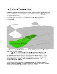 Cultura Timotocuicas - Docsity
