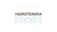 Generalidades de la Hidroterapia. | Diapositivas de Biología | Docsity