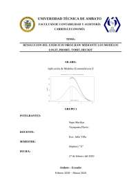Ejercio Modelo Logit - Docsity