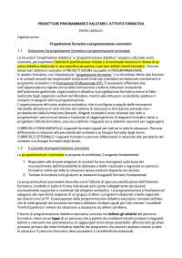 Progettare e programmare l'attività formativa - Docsity