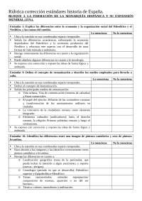 Rúbrica corrección estándares (bloque 1) - Docsity