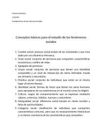 Conceptos básicos para el estudio de los fenómenos sociales | Ejercicios de Ciencias Sociales ...