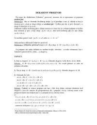 Dekartov proizvod skripta | Skripte' predlog Matematika - Docsity