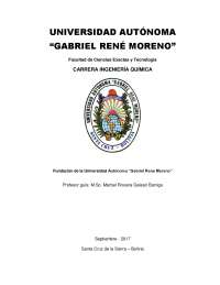 Caratula de la universidad autonoma gabriel rene moreno - Docsity