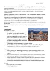 APUNTES HISTORIA DEL ARTE II - RENACIMIENTO - Docsity