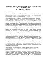 Pleading and Drafting - Docsity