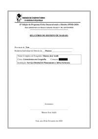 RELATÓRIO DO DISTRITO DE MARARA - Docsity