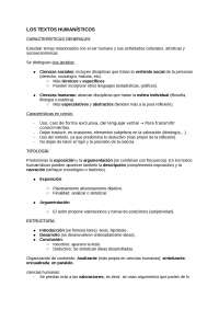 Esquema textos humanísticos - Docsity