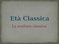Il classicismo greco nella storia dell'arte - Docsity