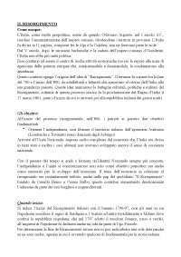 Riassunto il Risorgimento italiano - Docsity