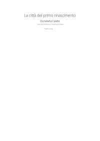 La città del primo rinascimento- Donatella Calabi- Riassunto - Docsity