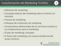 Conceptos básicos del marketing turístico - Docsity